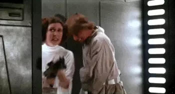 Luke e Leia disparando