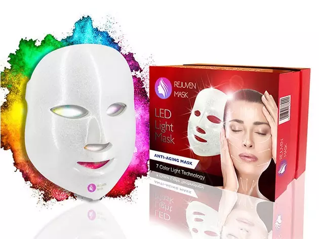 REUEN MASK LED Light Mask ANTI-AGING MASK PA IX 7 Colot Light နည်းပညာ COB THUE yllnee ISCOOON MVAM Wsk hipr အနီရောင်