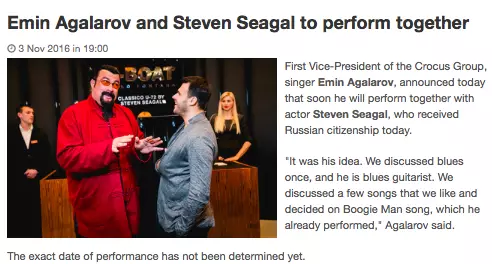 Magkasama sina Emin Agalarov at Steven Seagal sa Nob 3, 2016 sa 19:00 First Vice-President ng Crocus Group, BOMT singer na si Emin Agalarov. inihayag