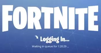 Connexion FORTNITE... En attente dans la file d'attente pendant 1:20:29...