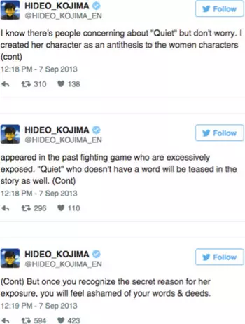 HIDEO KOJIMA Ikuti CHIDEO KOJIMA EN 1 tahu ada orang yang khawatir tentang Tenang tapi jangan khawatir. menciptakan karakternya sebagai antitesis terhadap wanita