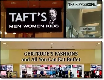 A HIPPODROME TAFT'S FÉRFI NŐI GYEREKEK Smigge IPSTES GERTRUDE'S FASHIONS és az All You Can Eat büfé