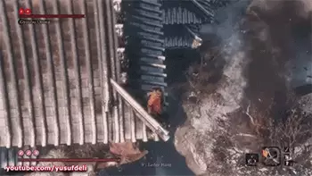 Gyoubu Oniwa Sekiro jatuh ke kematiannya