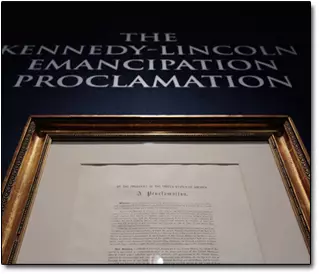 KENNEDY-LINCOLN EMANCIPATION PROCLAMATION S prertamie.