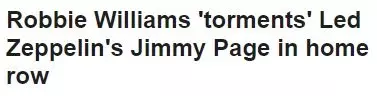 Robbie Williams သည် အိမ်အတန်းတွင် Led Zeppelin ၏ Jimmy Page ကို 'ညှင်းပန်းနှိပ်စက်ခြင်း' ဖြစ်သည်။