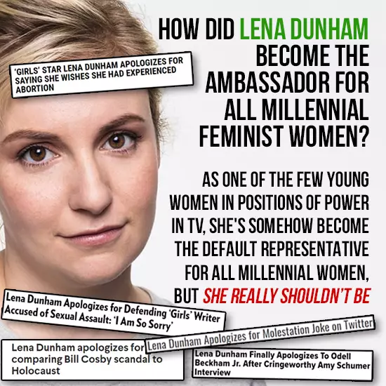 NOLA BIHURTU ZEN LENA DUNHAM BARKAMENAK 'NESKEN' IZARRA LENA DUNHAM-ek BIZITU ZUEN ENBAXADODORIA NAHI DU MILLENNIAL FE ALL ABORTUA ESATEGATIK