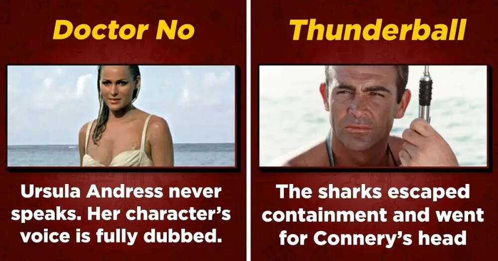 25 činjenica o svim filmovima o Bondu