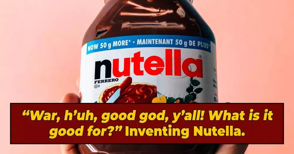 යුධ කාලීන හිඟය නිර්මාණය කරන ලද Nutella (දෙවරක්)