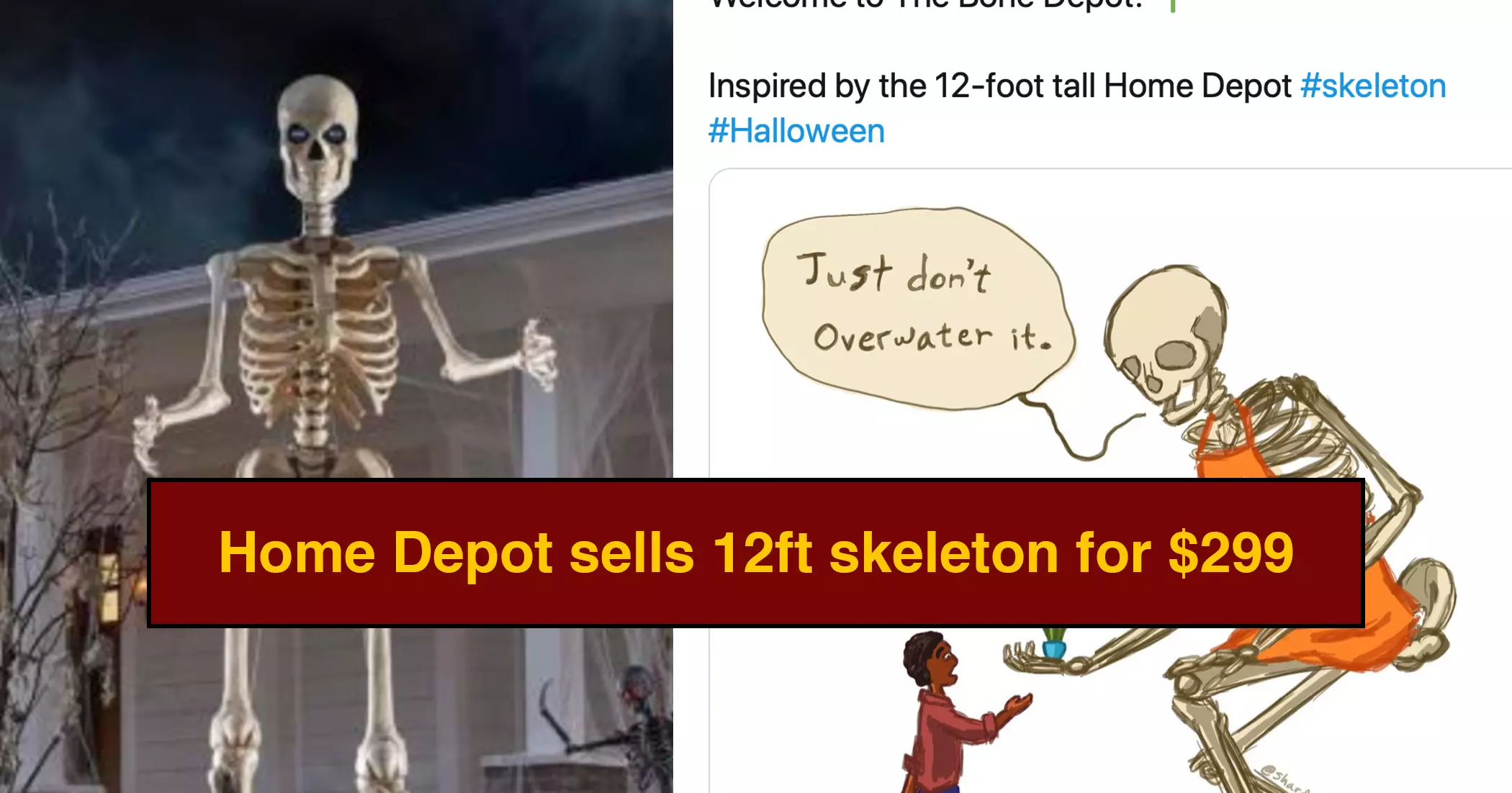 Skeleton Yard 12-Foot-Dhuwur Depot Home iku swasana ati gedhe