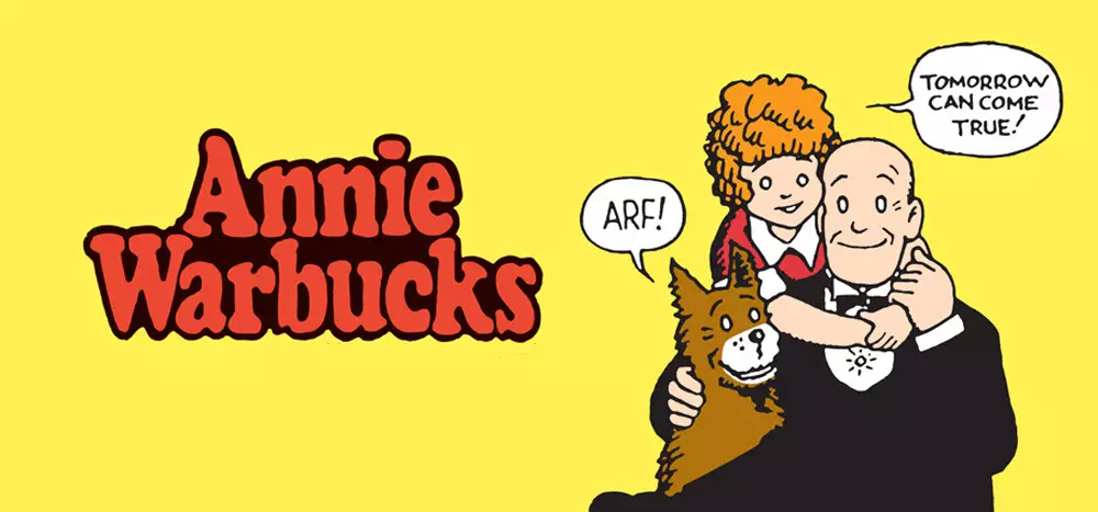 Annie Warbucks boartsje keunst