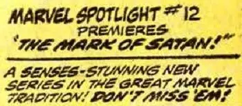 Ad for Marvel's Mark Of Satan comic