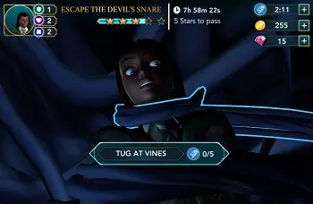 1 Escape the DEVIL's SNARE 7h SB 226 2-11 2 5 ਤਾਰੇ ਪਾਸ ਕਰਨ ਲਈ 255 2 15 TUG AT Vines 0/5