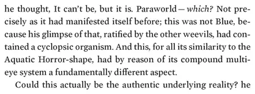 han tænkte, det kan ikke være, men det er det. Paraworld - hvilken? Ikke ligefrem havde det vist sig før; da dette ikke var blåt, fordi hans glimt af