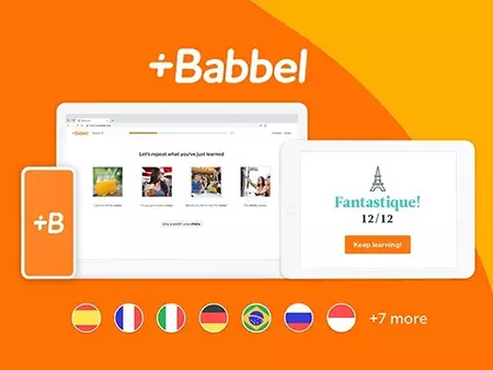 t Babbel Фантастическая! B 12/12 Продолжайте учиться! Еще +7