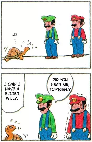 8 Mario Bros. Moments Nintendo Doesn't Want You To See - Luigi mula sa Super Mario World na gabay sa diskarte na nagyayabang tungkol sa laki ng kanyang willy