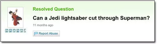 Pergunta Resolvida Pode um sabre de luz Jedi cortar o Superman? 11 meses atrás Denunciar abuso
