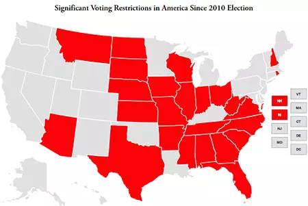Σημαντικοί περιορισμοί ψήφου στην Αμερική από τις εκλογές του 2010 5 CT E E 8