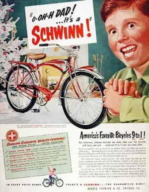 PÈRE! -oH-H... C'est un SCHWINN ! Le Bicyles9tol préféré de l'Amérique ! FEARSRES Fewverv owunt Semé SEINN Eo cBIctd ISL