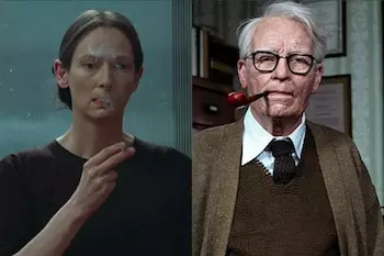 Tilda Swinton te jwe yon vye gason an kachèt nan dènye fim li a