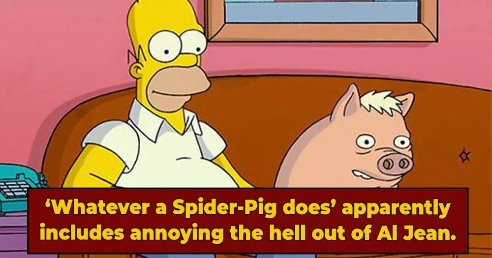 Tus Simpsons Movie's Writers kuj pom Kab laug sab-Pig cuam tshuam