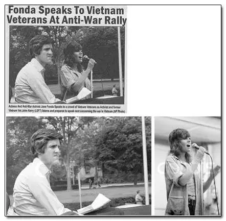 Fonda Yayi Magana da Tsohon Sojoji na Vietnam A Anti-War Rally Actess Lt hat de Artivi Fenel yatsun hannu d a Wtares A AE tsohon Vean t Jte da LETY hlerts da srsbarse