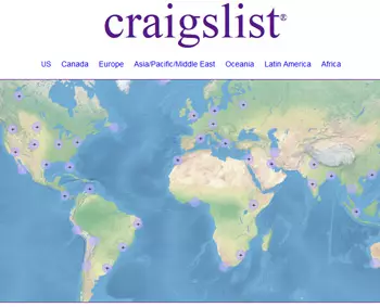 craigslist USA Kanada Euroopa AasiapacifeMiddie Fast Okeaania Ladina-Ameerika Afnca